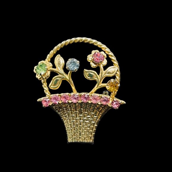 Not specified | Jewelry | Vintage Gold Tone And Rhinestone Easter ...